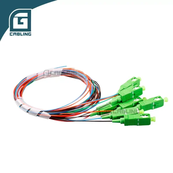 Gcabling 1m SC APC 12 Fibers OS2 Single Mode Fiber Optic Pigtail ...