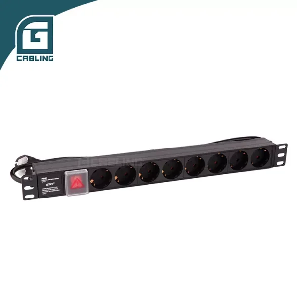 Gcabling 1U Germany Type 8 Socket 19inch Rack Power Distribution Unit ...