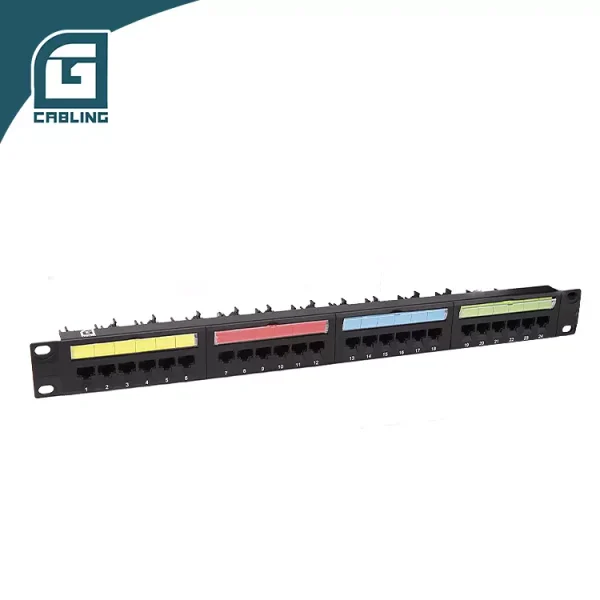 Gcabling UTP Cat6 Cat6A Patch Panel with Foldable Cable Organizer 1U 19 ...