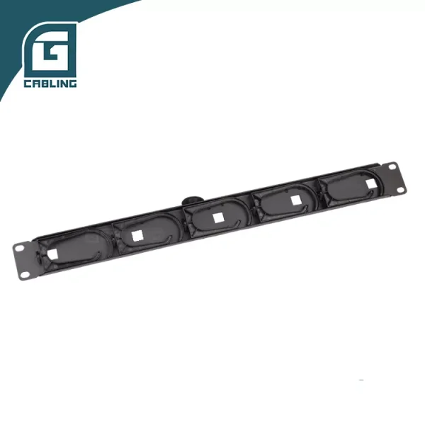 Gcabling 1U 19inch Metal Cable Management Panel with 5 Plastic ...