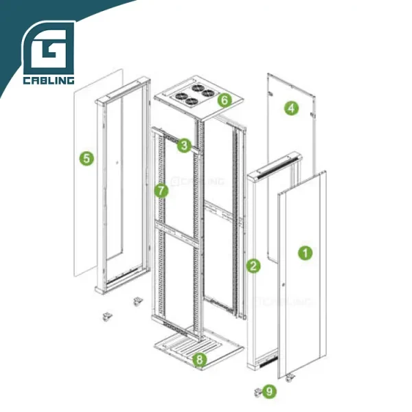 Gcabling 19" 42U Server Rack 600*600mm Data Rack Cabinet - Gcabling-Optical Fiber Products Supplier