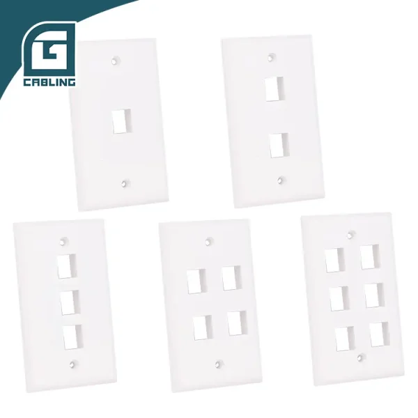Gcabling USA Type Wall Plate 6 Port Network Faceplate - Gcabling ...