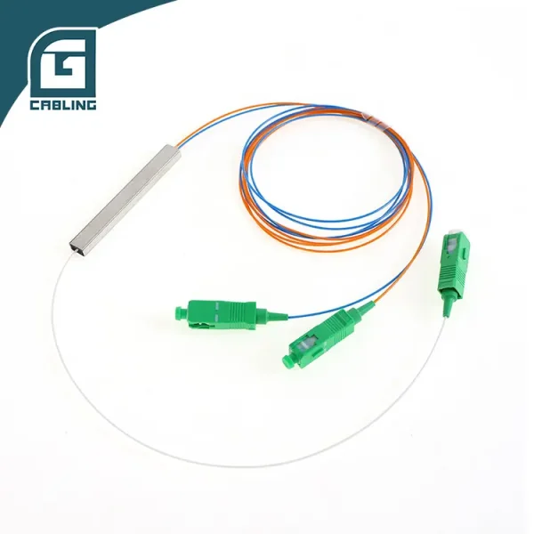 Gcabling 1x2 Optical PLC Splitter SC APC G657A1 Mini Fiber Splitter ...