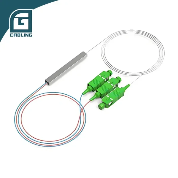 Gcabling 1x2 Optical PLC Splitter SC APC G657A1 Mini Fiber Splitter ...