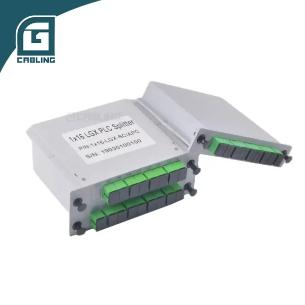 Gcabling 1×16 PLC Splitter SC APC Singlemode LGX Box Fiber Splitter ...