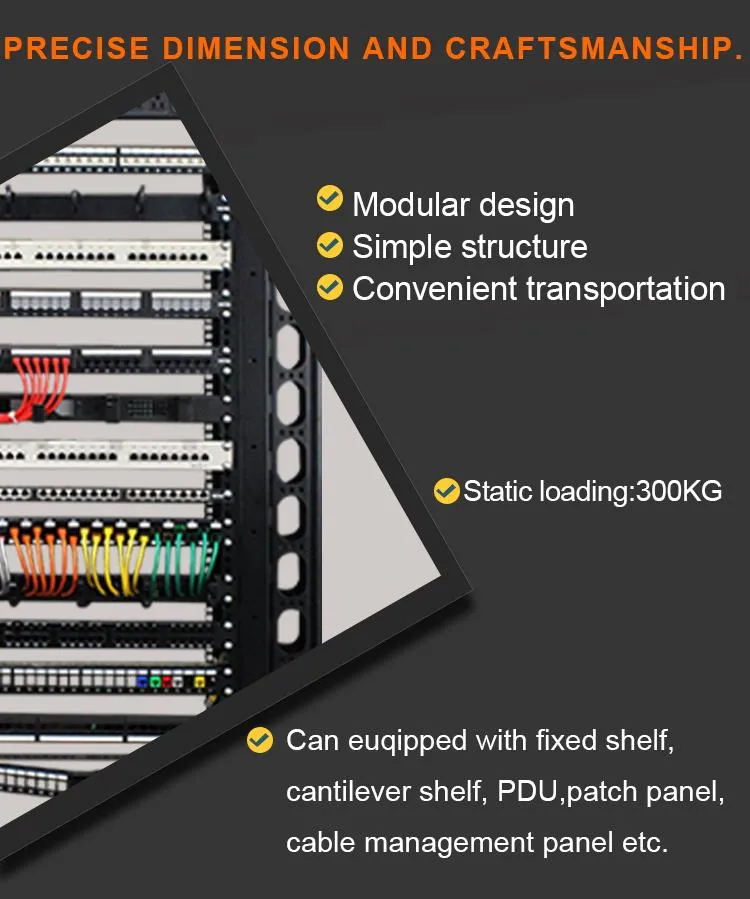 Gcabling 33U 42U 19inch 4 Pole Rack SPCC Disassembled Open Frame Rack ...