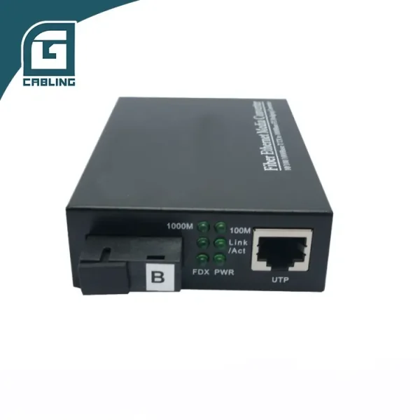 Gcabling Ethernet Fiber Media Converte Simplex 10/100/1000Mbps 20km SC ...