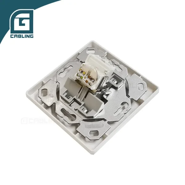 Network Face Plate 2-Port Germany Type with Cat6a Keystone Jack ...