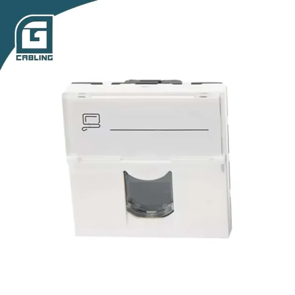 Network Face Plate France Type 1-Port with Cat6A Keystone Jack ...