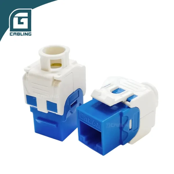 Keystone Jack Cat6 Cat6A UTP 180 Degree Toolless Short Type - Gcabling ...